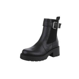 Ital-Design Stiefelette Damen Gr&ouml;&szlig;e 41 schwarz Winterschuhe