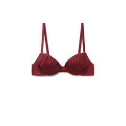 CALZEDONIA Bikini Top 'SHINY SATIN' female Red size 70B/65C