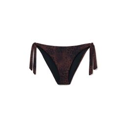 CALZEDONIA Bikini Bottoms 'DARK ANIMALIER' female Brown size S
