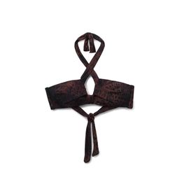 CALZEDONIA Bikini Top 'DARK ANIMALIER' female Brown size 85B/80C/75D