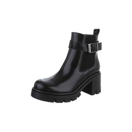 Ital-Design Stiefelette Damen Gr&ouml;&szlig;e 40 schwarz Winterschuhe