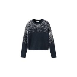 MANGO TEEN Pullover 'Rain' Mädchen Größe 158 ultramarinblau / silber