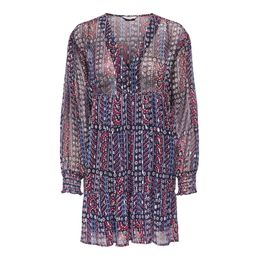 Only Kleid Damen Gr&ouml;&szlig;e 42 nachtblau / grau / weinrot / wei&szlig; Winterkleid