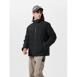 YOUTHUP Winter Jacket male Black size 2XL