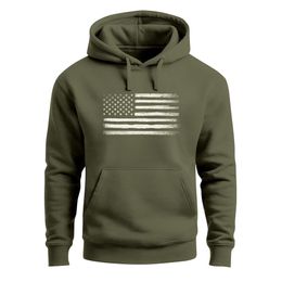 Neverless Sweatshirt 'USA Flag' male Green size XL
