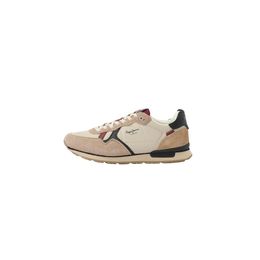Pepe Jeans Sneaker 'BRIT FLYER' Herren Gr&ouml;&szlig;e 43 beige / bordeaux / schwarz
