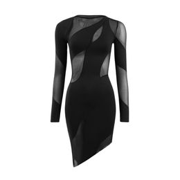 OW Collection Cocktail Dress 'Spiral' female Black size M