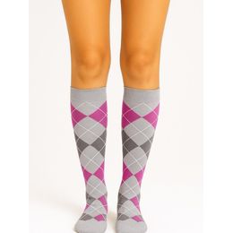 Lycille Knee High Socks female Grey size 37-41