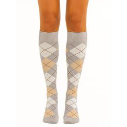 Lycille Knee High Socks female Grey size 37-41