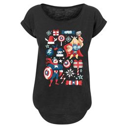 F4NT4STIC T-Shirt 'Marvel Universe ' Damen Gr&ouml;&szlig;e 4XL mischfarben / schwarz