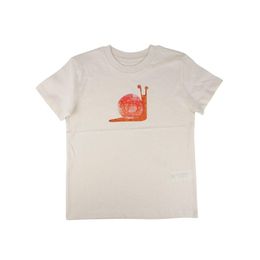 MelaDi Shirt 'Rote Schnecke' M&auml;dchen Gr&ouml;&szlig;e 134/146 naturwei&szlig;