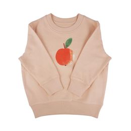 MelaDi Sweatshirt 'Apfel' M&auml;dchen Gr&ouml;&szlig;e 134/146 creme