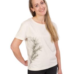 Life-tree Oversized Shirt 'Pine Branch' female White size XS