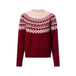Marie Lund Pullover Damen Gr&ouml;&szlig;e S beige / hellblau / bordeaux