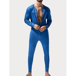 Tauwell Pyjama lang Herren Gr&ouml;&szlig;e XXL blau