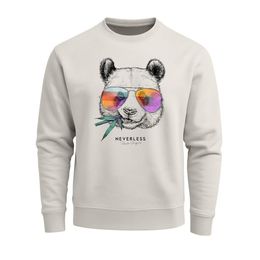Neverless Sweatshirt 'Panda Bambus' male Beige size L