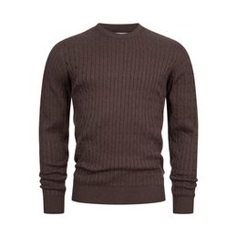 Kronstadt Sweater 'Cable' male Brown size XXXL
