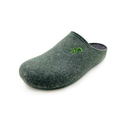 THIES Hausschuh 'THIES 1856 Recycled PET Slipper' Damen Gr&ouml;&szlig;e 41 dunkelgr&uuml;n