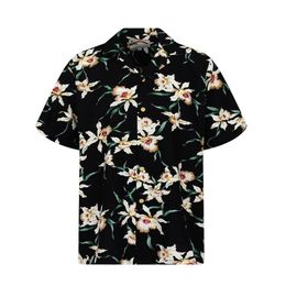 Paradise Found Button Up Shirt 'Tom Selleck Star Orchid' male Black size L