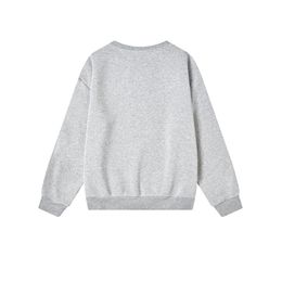 GORHEY Sweatshirt 'Wo's Crew Neck Sweatshirt with Print, Loose Long Sleeve Fleece Pullover' Damen Gr&ouml;&szlig;e XL grau