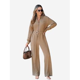 Cupshe Jumpsuit Damen Gr&ouml;&szlig;e XL braun