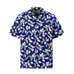 Paradise Found Hemd 'Tom Selleck Green Leaves' Herren Gr&ouml;&szlig;e 4XL blau