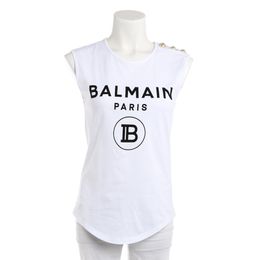 Balmain Top / Seidentop Damen Gr&ouml;&szlig;e XXS Second Hand wei&szlig;