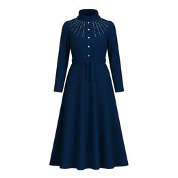 MODAMIHRAM Kleid Damen Gr&ouml;&szlig;e 40 indigo Winterkleid
