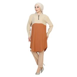 Modamihram Tunika Damen Gr&ouml;&szlig;e XS/S camel / hellbeige