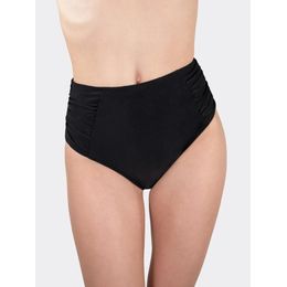 MyLily Bikinihose 'Bikini Hose High Waist mit Raffung' Damen Gr&ouml;&szlig;e XXL schwarz