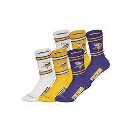 Huddle Socken 'Minnesota Vikings' Herren Gr&ouml;&szlig;e 39/42 gelb / lila / wei&szlig;