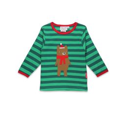 Toby tiger Shirt 'Weihnachtsb&auml;r' Jungen Gr&ouml;&szlig;e 86 gr&uuml;n