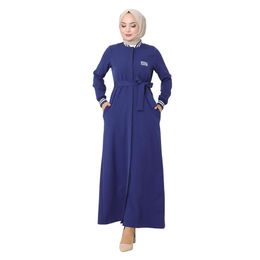MODAMIHRAM Kleid Damen Gr&ouml;&szlig;e 44 blau / wei&szlig; Winterkleid