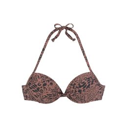 Lascana Bikinitop Damen Gr&ouml;&szlig;e 65 braun / schwarz