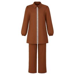 Modamihram Pantsuit female Brown size 44