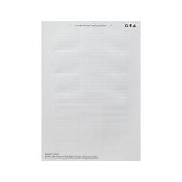 GIRA Beschriftungsbogen 51,2 x 7 Millimeter Vorgestanzte Beschriftungsb&ouml;gen aus PET-Folie im DIN A4 Format Retail