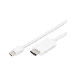 Digitus Adapterkabel mini DisplayPort > HDMI 4K wei&szlig;, 2 Meter