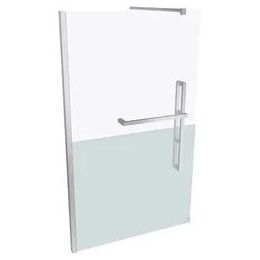 H&uuml;ppe H&Uuml;PPE Duplo pure Walk-In Viereck Seitenwand 1-teilig, Breite:120cm, linksseitige Befestigung, DT0002C91317, Duschkabine: Profilfarbe chrom Glas ESG Combidekor Sand Plus