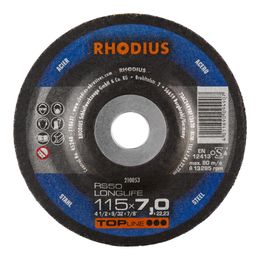 Rhodius TOPline RS50 LONGLIFE Schruppscheibe 115 x 7,0 x 22,23 mm Stahl (210053)