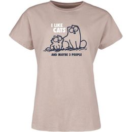 Simon's Cat Simon's Cat I Like Cats And Maybe 3 People T-Shirt altrosa in M #240408_ND