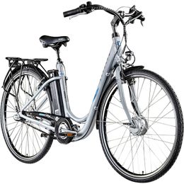 Zündapp Zündapp Green 2.7 E Bike Damenfahrrad 28 Zoll 150 - 175 cm mit 3 Gang Nabenschaltung und Rücktritt grau