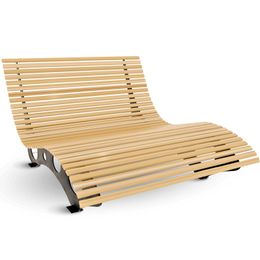 holz4home® Waldliege aus Kiefernholz für Garten oder Terrasse