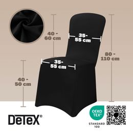 Detex Stuhlhusse 10er-Set Schwarz