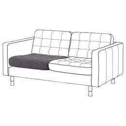 IKEA LANDSKRONA Sitzpolster für 2er-Sofa