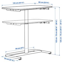 IKEA SEGRARE Schreibtisch sitz/steh
