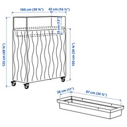 IKEA MITTZON Akustischer Blumenkasten mit Rollen