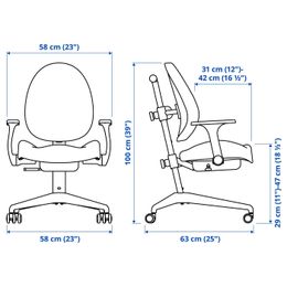 IKEA GUNRIK Schreibtischstuhl f&uuml;r Kinder