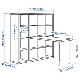 IKEA KALLAX / LINNMON Schreibtischkombination
