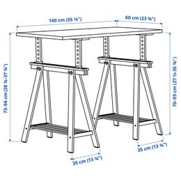 IKEA LAGKAPTEN / MITTBACK Schreibtisch