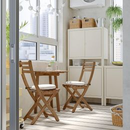 IKEA ASKHOLMEN Wandtisch+2 Klappst&uuml;hle/au&szlig;en